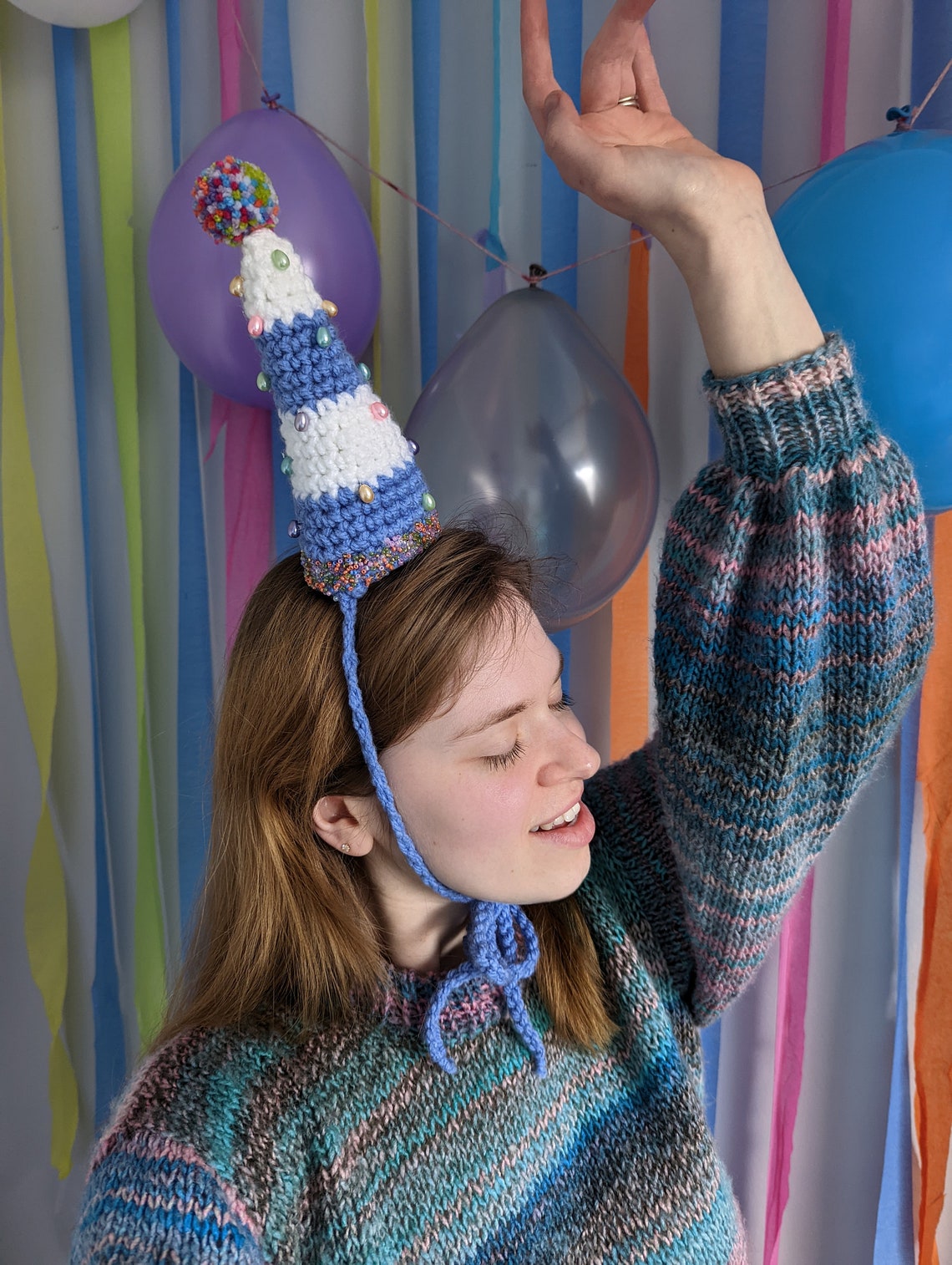 Birthday Party Hat Crochet Pattern PDF Happy Birthday - Etsy