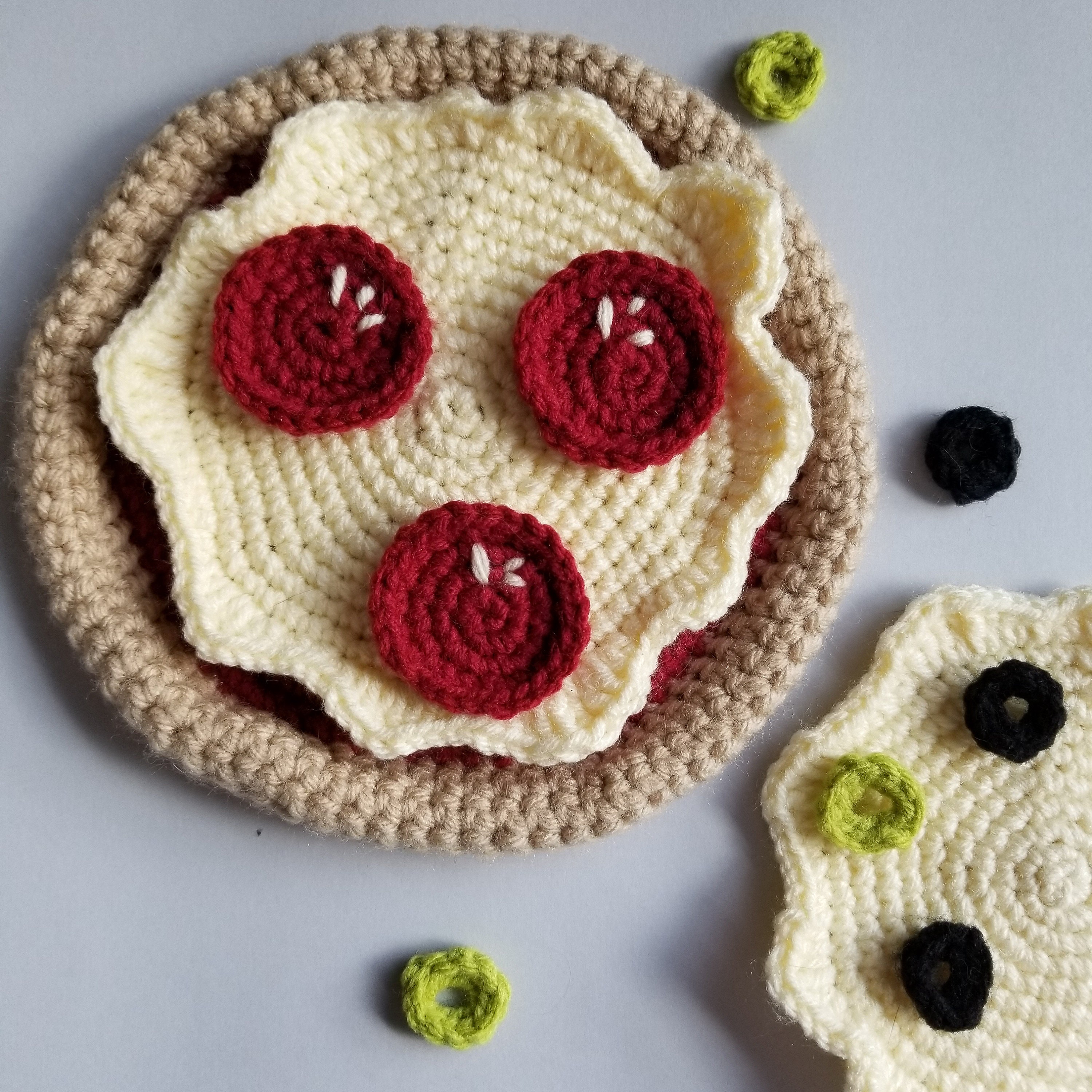 PDF PATTERN Build A Pizza Crochet Amigurumi Food Pattern | Etsy