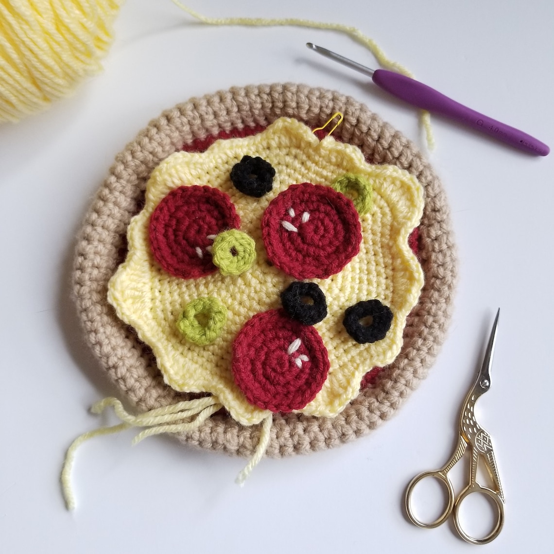 PDF PATTERN Build A Pizza Crochet Amigurumi Food Pattern | Etsy