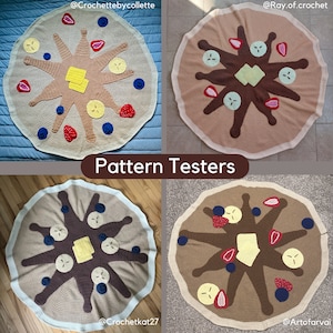 Pancake Blanket Crochet PDF Pattern With Blueberries Strawberries ...