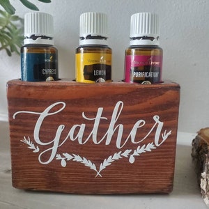 Essential Oil Holder- Wooden "gather" Small - Etsy