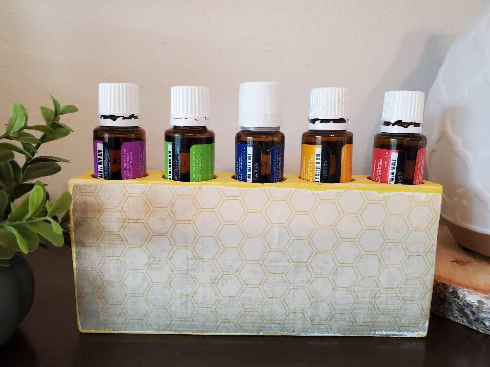 Essential oil shelf // oil storage // organizer // bee | Etsy