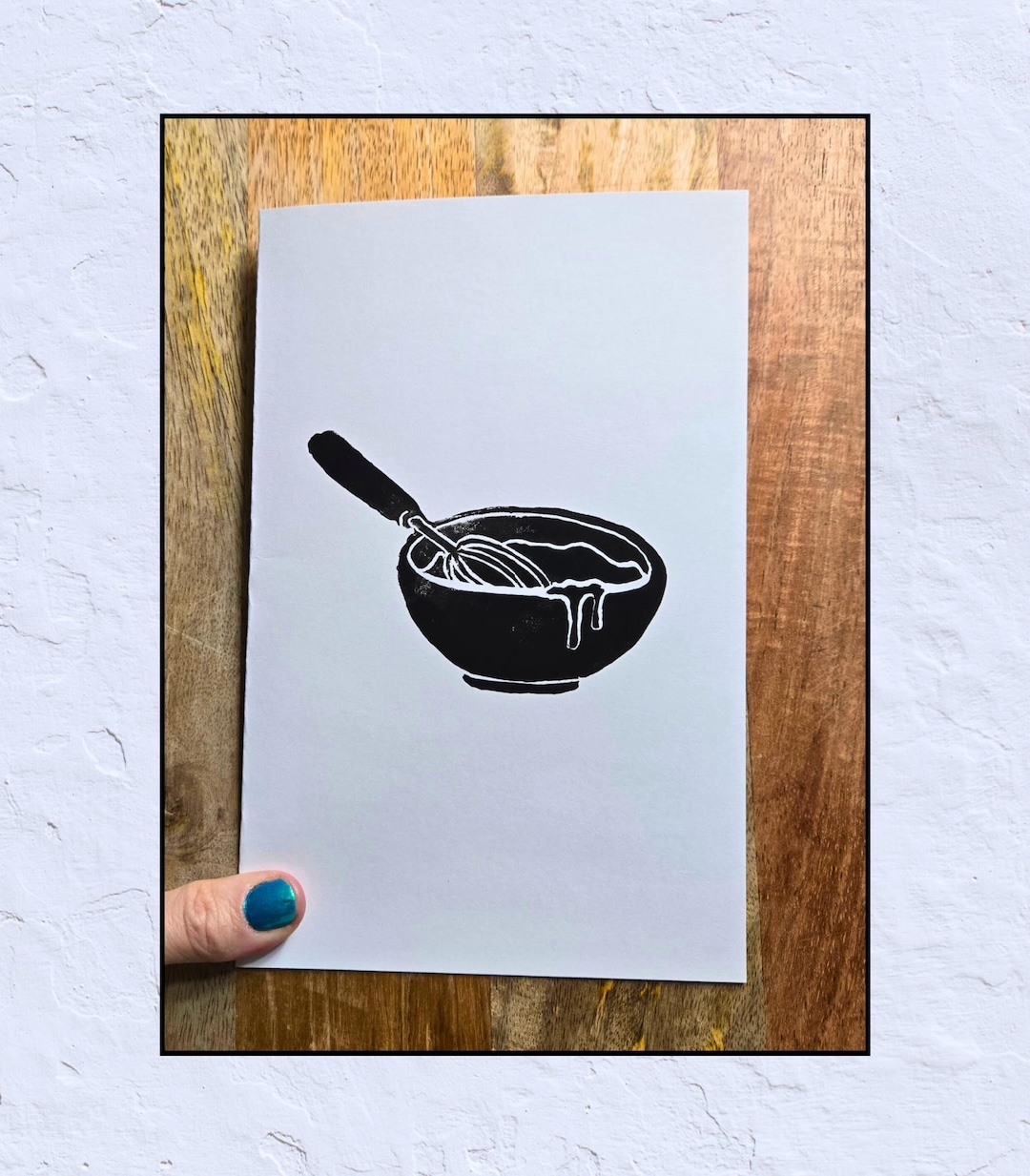 Batter Wisk Block Print/ Linocut Card & Artwork/ Zoological ...