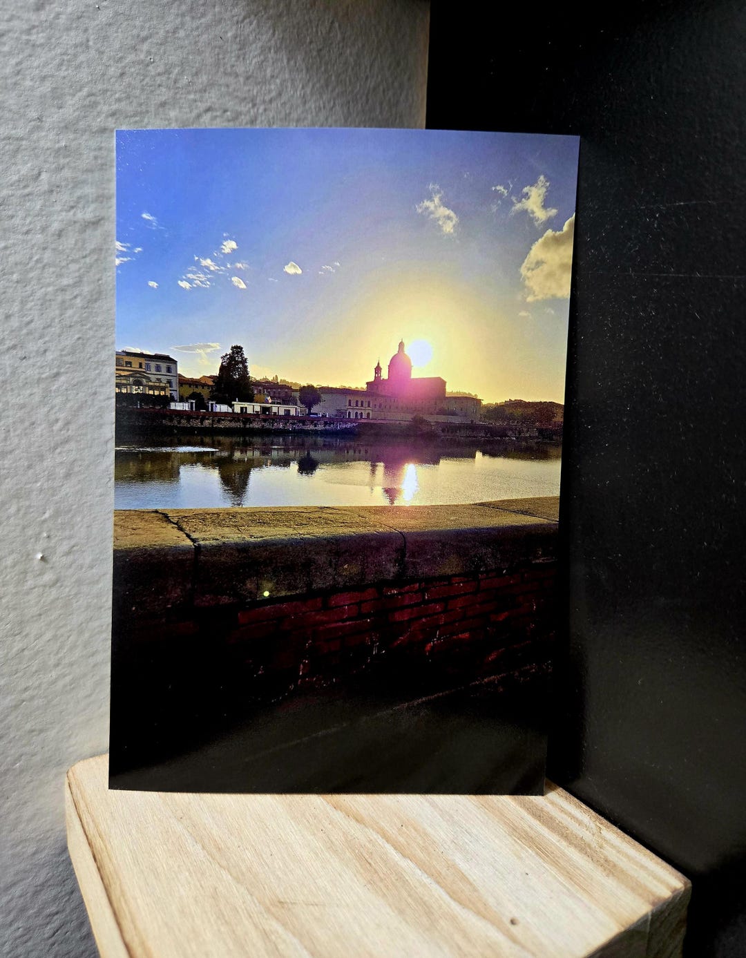 Florence Italy Print/ Firenze Sunset Photo/ Canal Photography/ Water ...