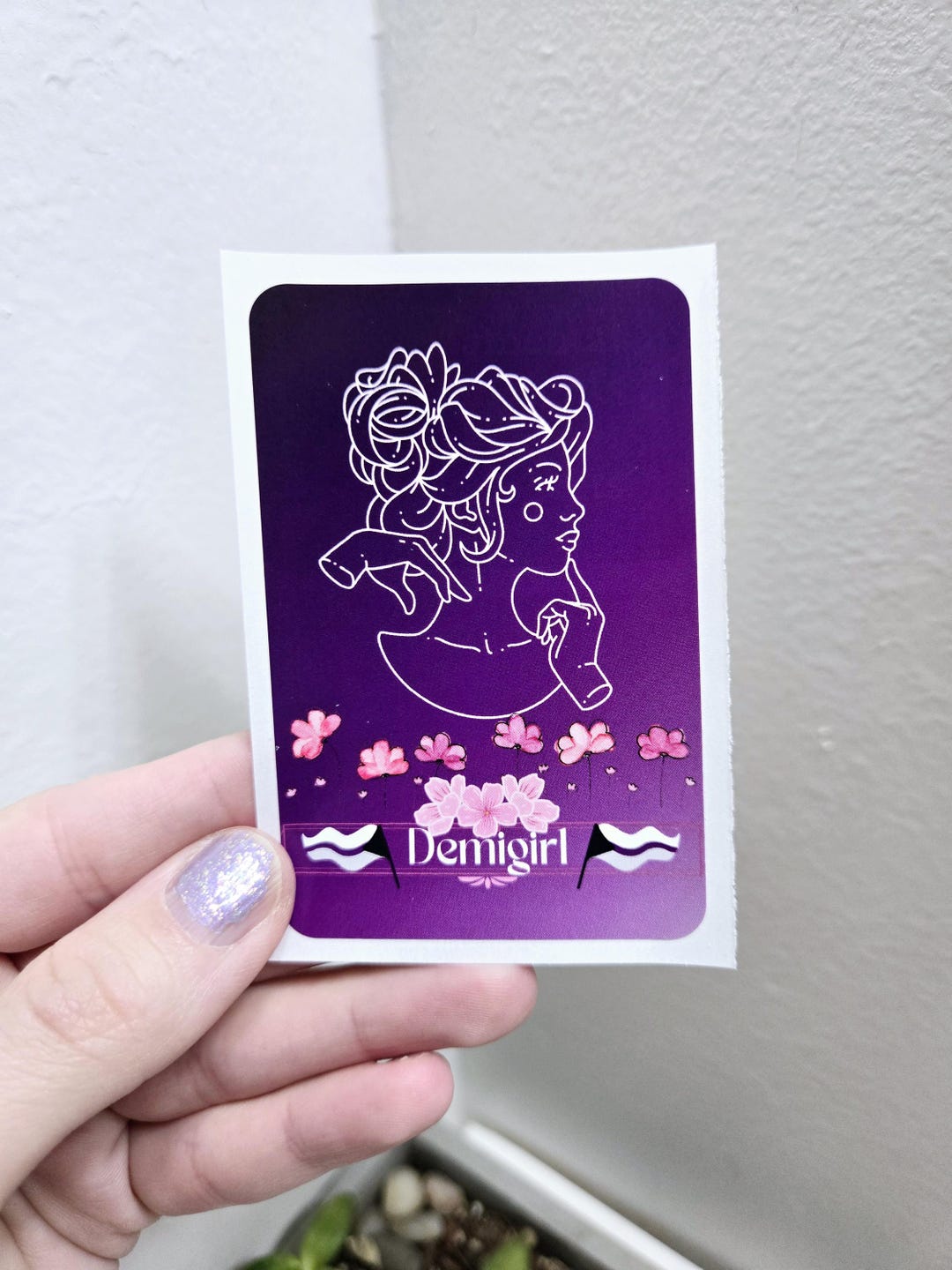 Demisexual Girl Sticker/ Demigirl/ Pride Sticker/ Affirmation Sticker ...