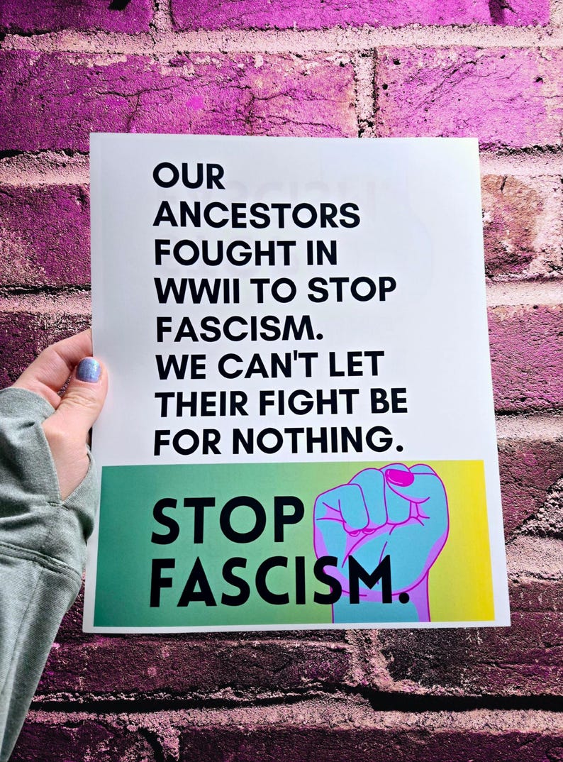 Fight Fascism Protest Signs/ Digital Download/ Antifascism/ Equal ...