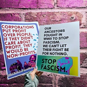 Fight Fascism Protest Signs/ Digital Download/ Antifascism/ Equal ...