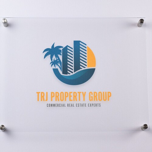 Custom Clear Acrylic Printed Logo With Standoffs Any Color - Etsy