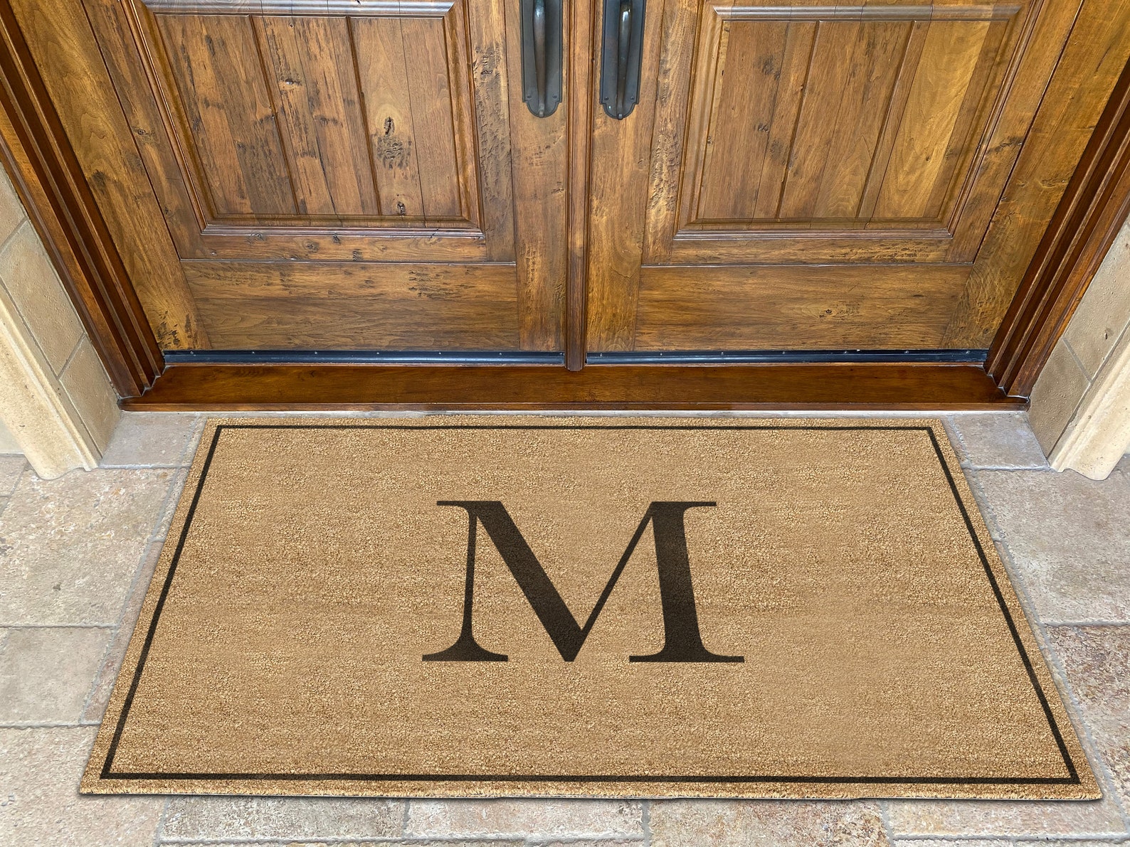 Single Initial Monogram Doormat Classic Serif Style Letters - Etsy