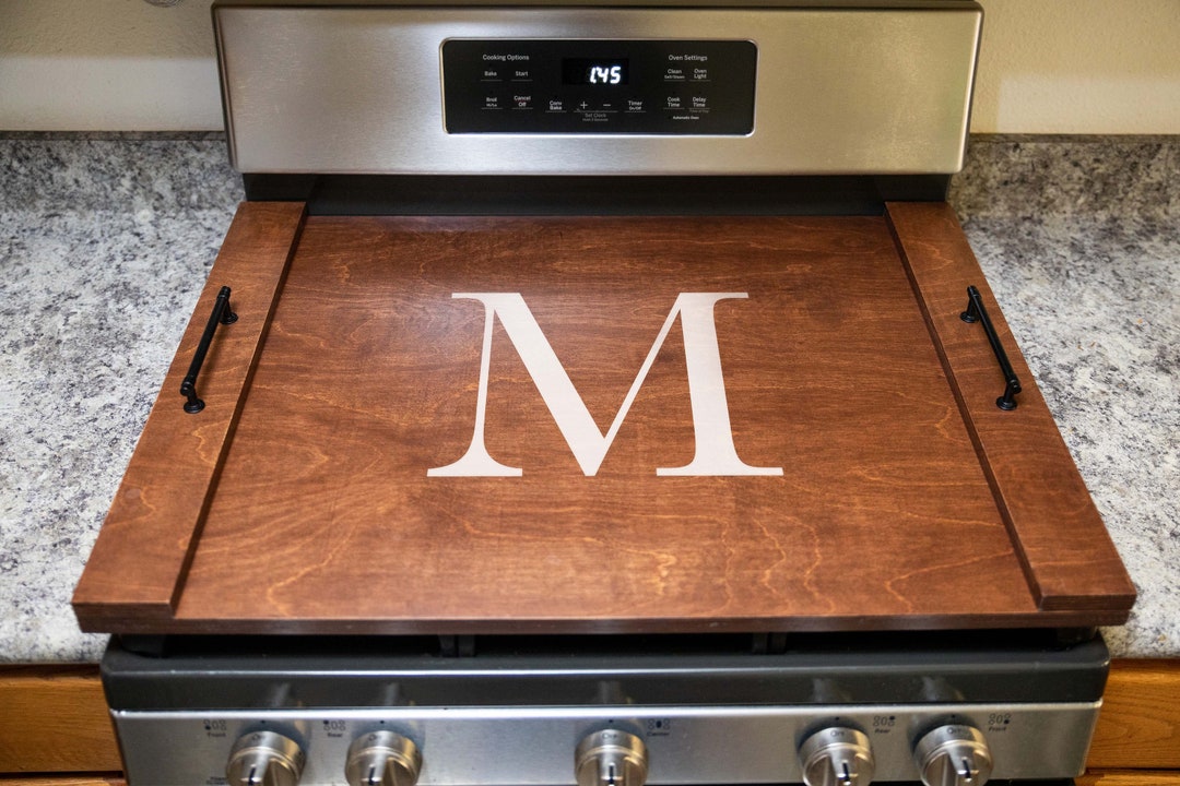 Initial Monogram Serif Classic Style - Personalized Stove Cook Top ...