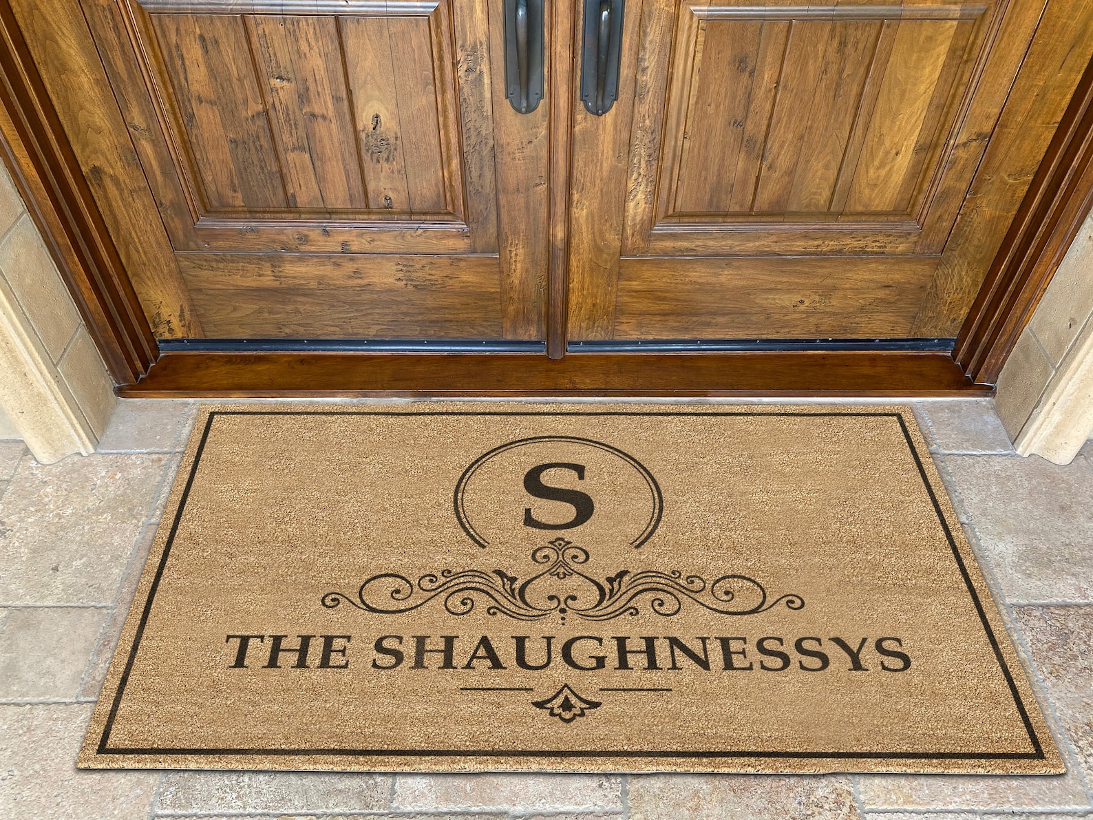 Monogram Custom Family Last Name Doormat Welcome Mat 18x30 ...
