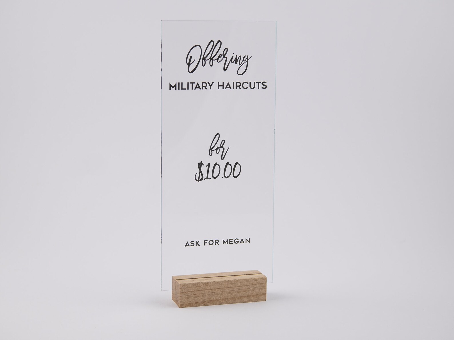 Acrylic Services Menu for Salon, Spa, Boutique - Price List, Beauty ...