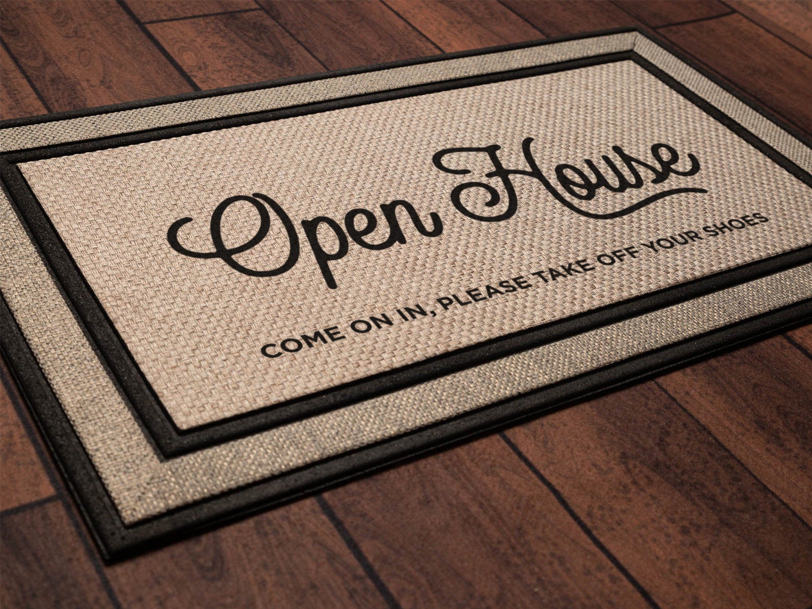 Open House Door Mat with message real estate agent doormat | Etsy