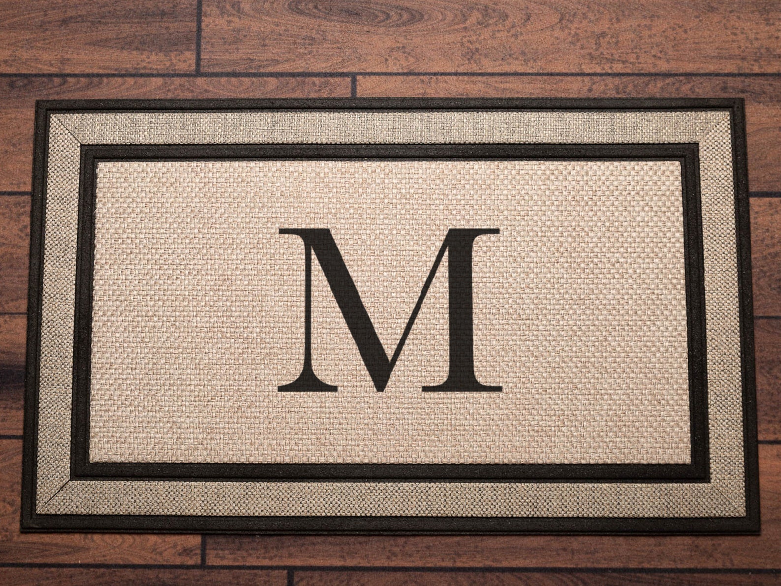 Single Initial Monogram Doormat Classic Serif Style Letters - Etsy