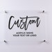 Custom Clear Acrylic Printed Logo With Standoffs, Any Color Floating ...
