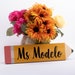 Teacher Pencil Name Sign Personalized Wood Desk Sign Name - Etsy