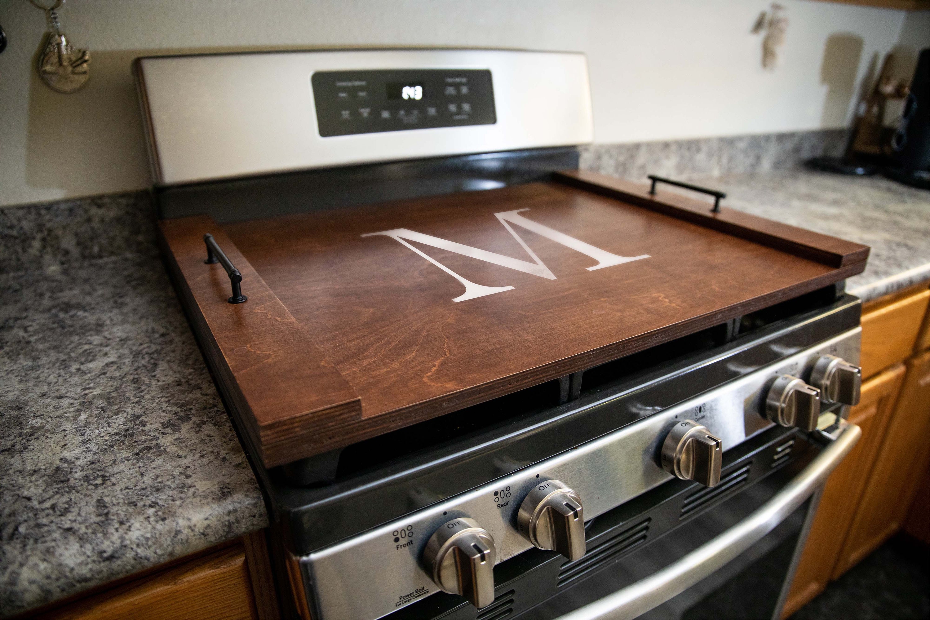 Initial Monogram Serif Classic Style - Personalized Stove Cook Top ...