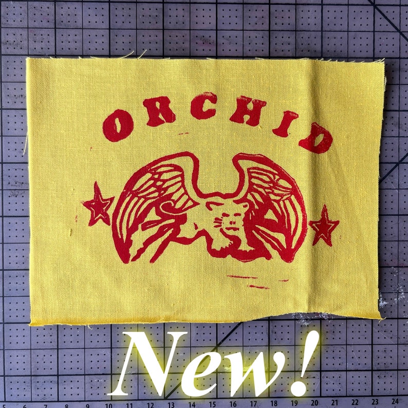 Orchid Patch Emo Screamo Skramz Alternative Battle Jacket Crust Punk Metal Hardcore Block Print ...