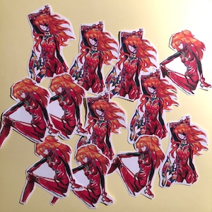 Asuka Stickers Neon Genesis Evangelion Anime Cute 90s - Etsy