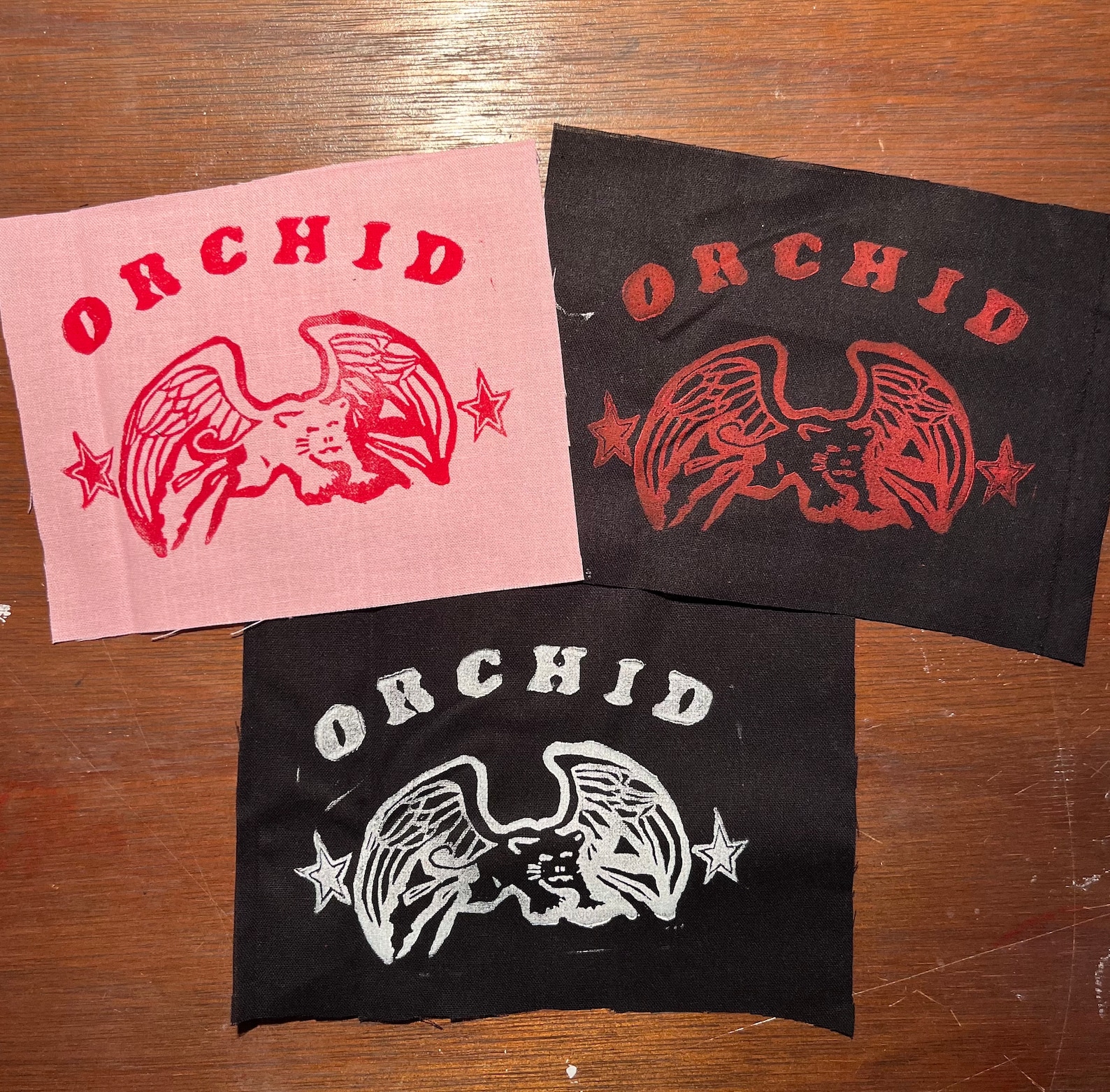 Orchid Patch Emo Screamo Skramz Alternative Battle Jacket Crust Punk Metal Hardcore Block Print ...