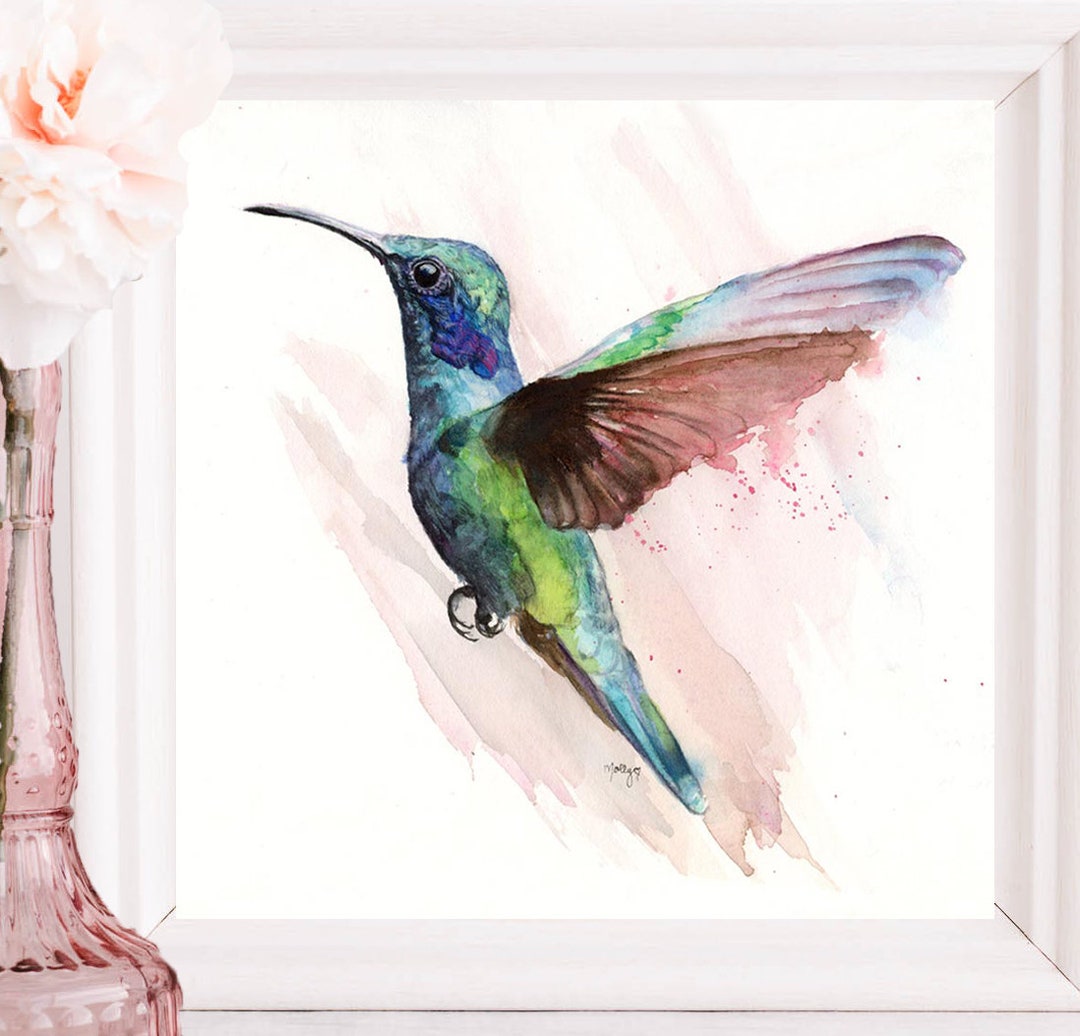 Hummingbird Art Print, Hummingbird Gifts, Hummingbird Artwork ...