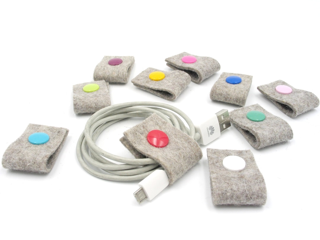 Cable Ties Cable Holder Felt Wool Felt Headphone Cable - Etsy