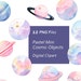 Pastel Mini Cosmic Objects Clipart Set - Cosmic Decor - Instant ...