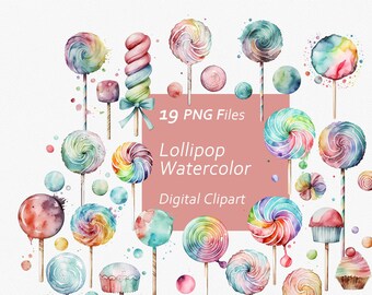 Watercolor Rainbow Cake Clipart Set - Whimsical Rainbow Cake -pastel ...