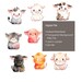 Cute Cartoon Farm Animals Clipart Set - Animal Friends - Instant ...