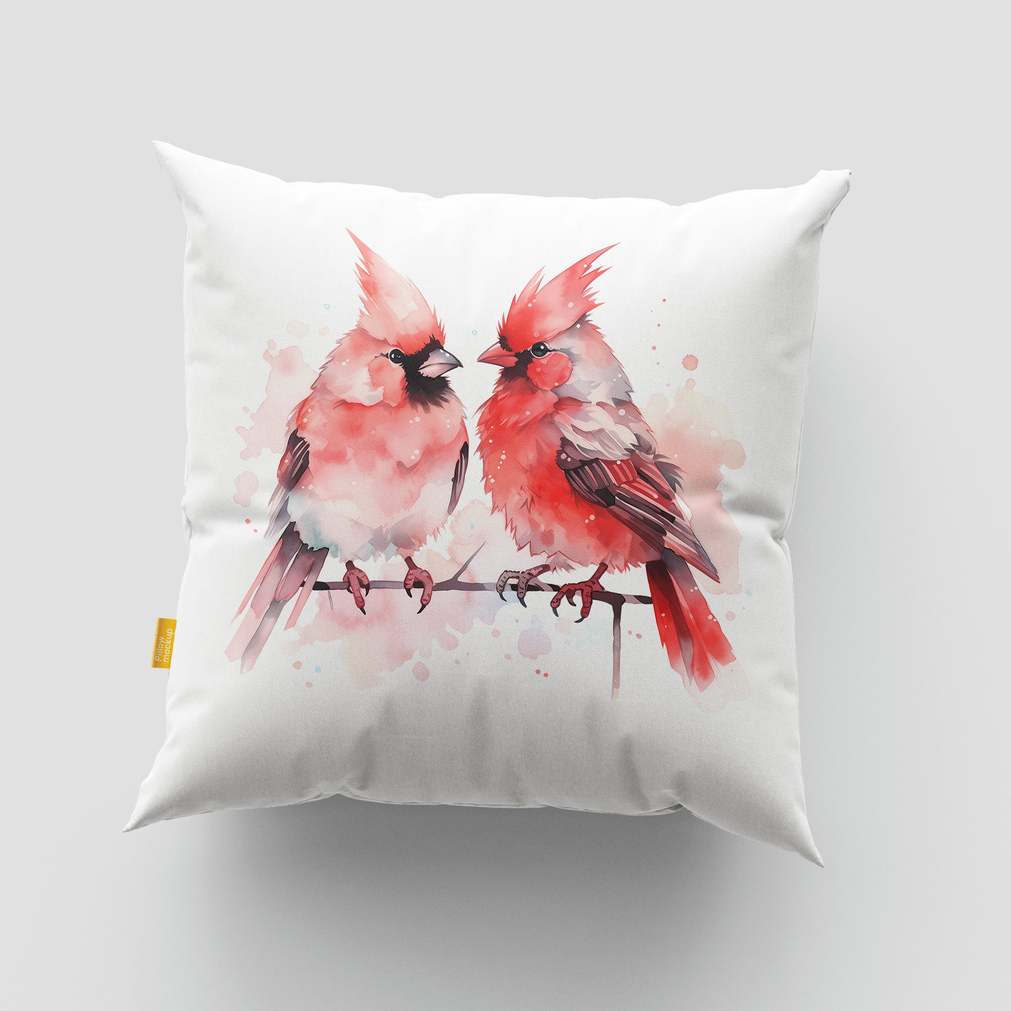 Stardust Cardinal Couple Clipart Set - Watercolor Birds - Whimsical ...