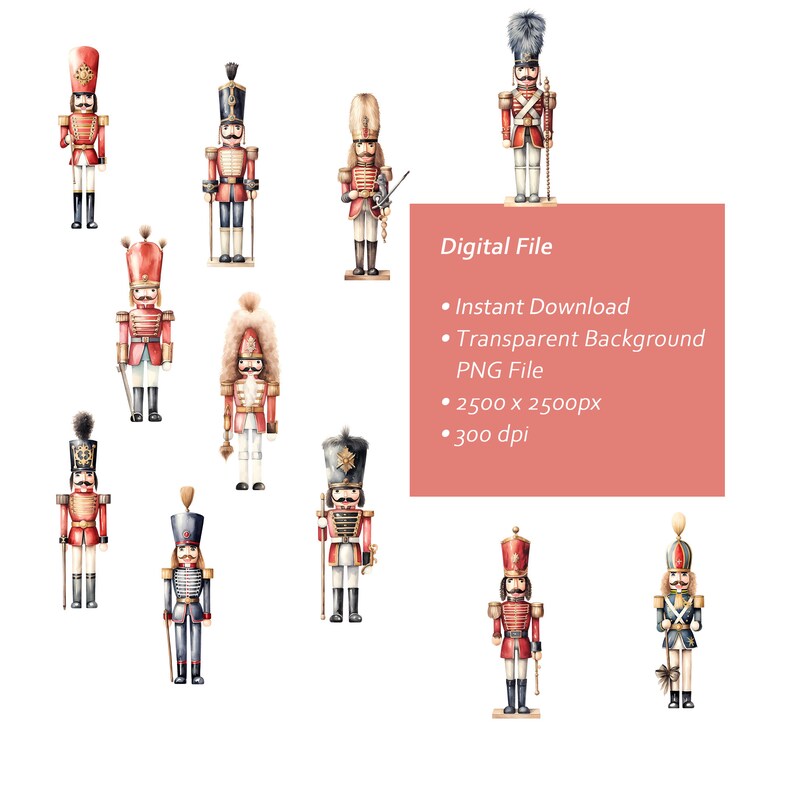 Nutcrackers Clipart Set - Nutcrackers Design - Nutcracker Illustrations ...