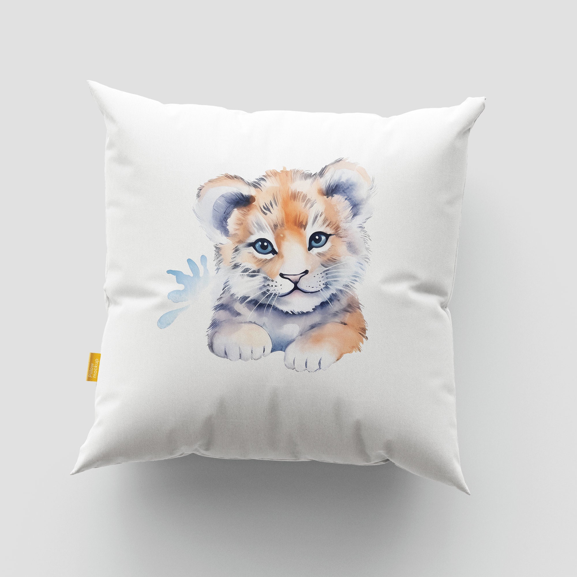 Watercolor Baby Tiger Clipart Set - Baby Animal Illustration - Adorable ...