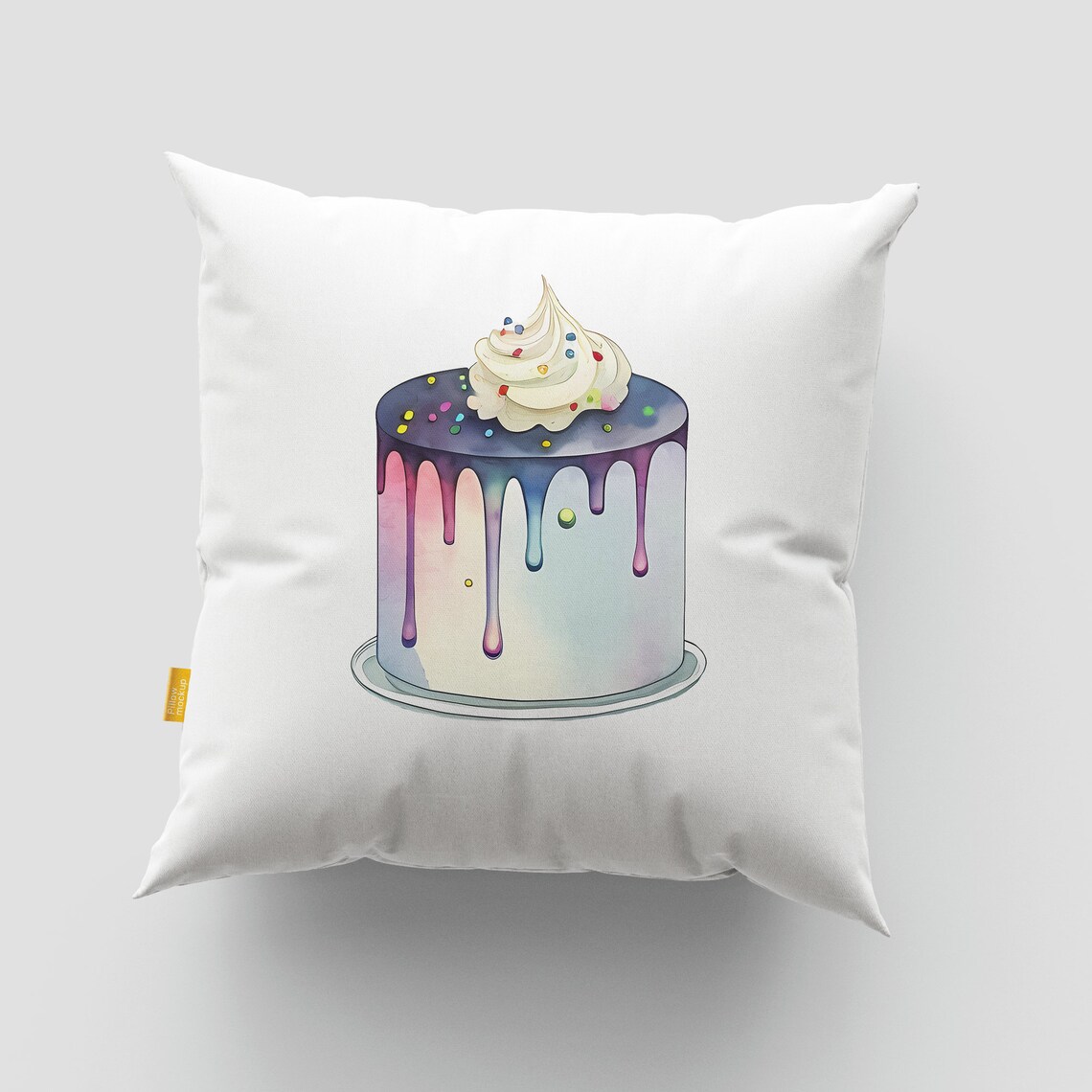 Watercolor Rainbow Cake Clipart Set - Whimsical Rainbow Cake -pastel ...