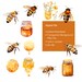 Bee and Honey Clipart Set - Honey Bees - Watercolor Bees - Honeycomb ...