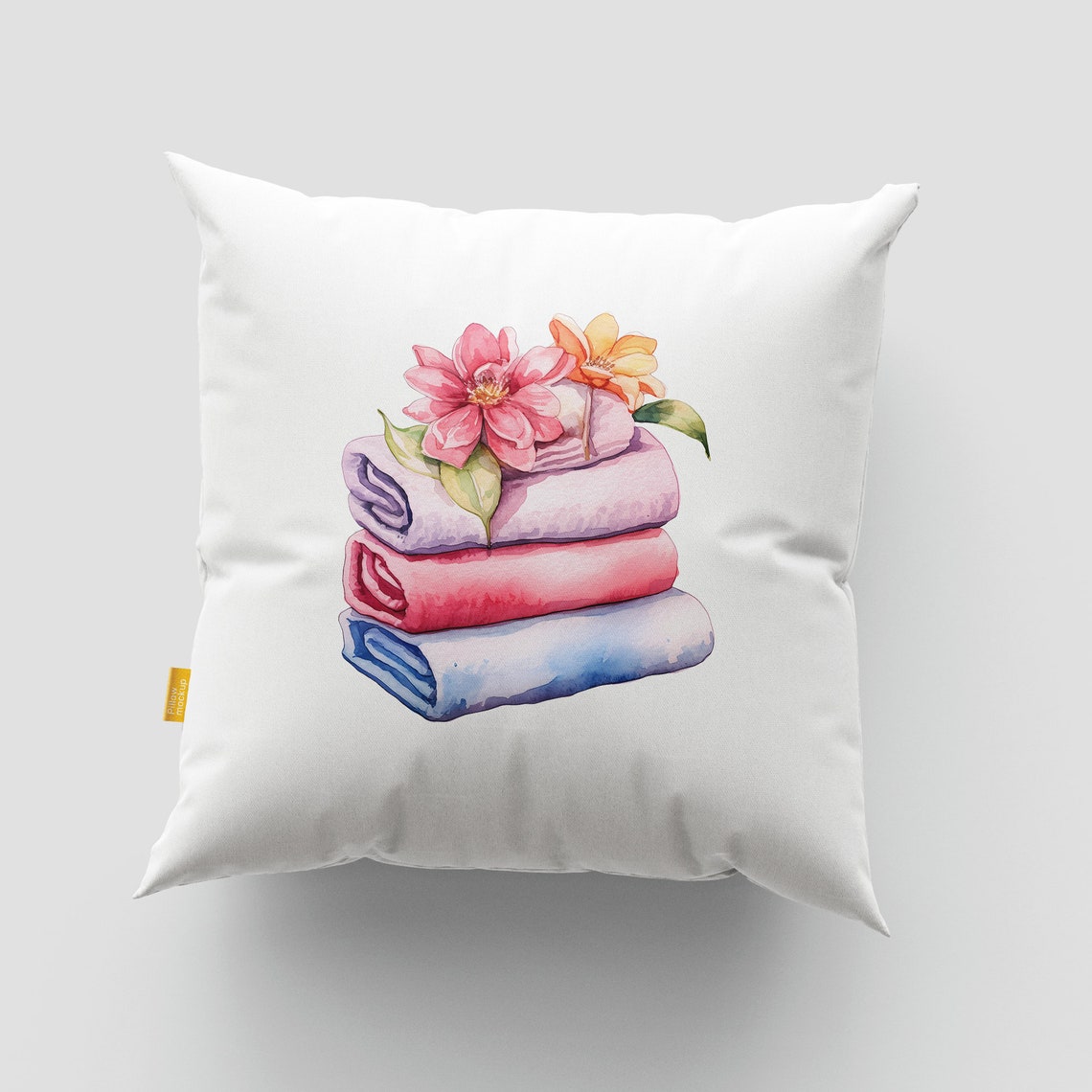 Watercolor Bath Towels Clipart Set - Towel Graphics - Bath Accessories ...