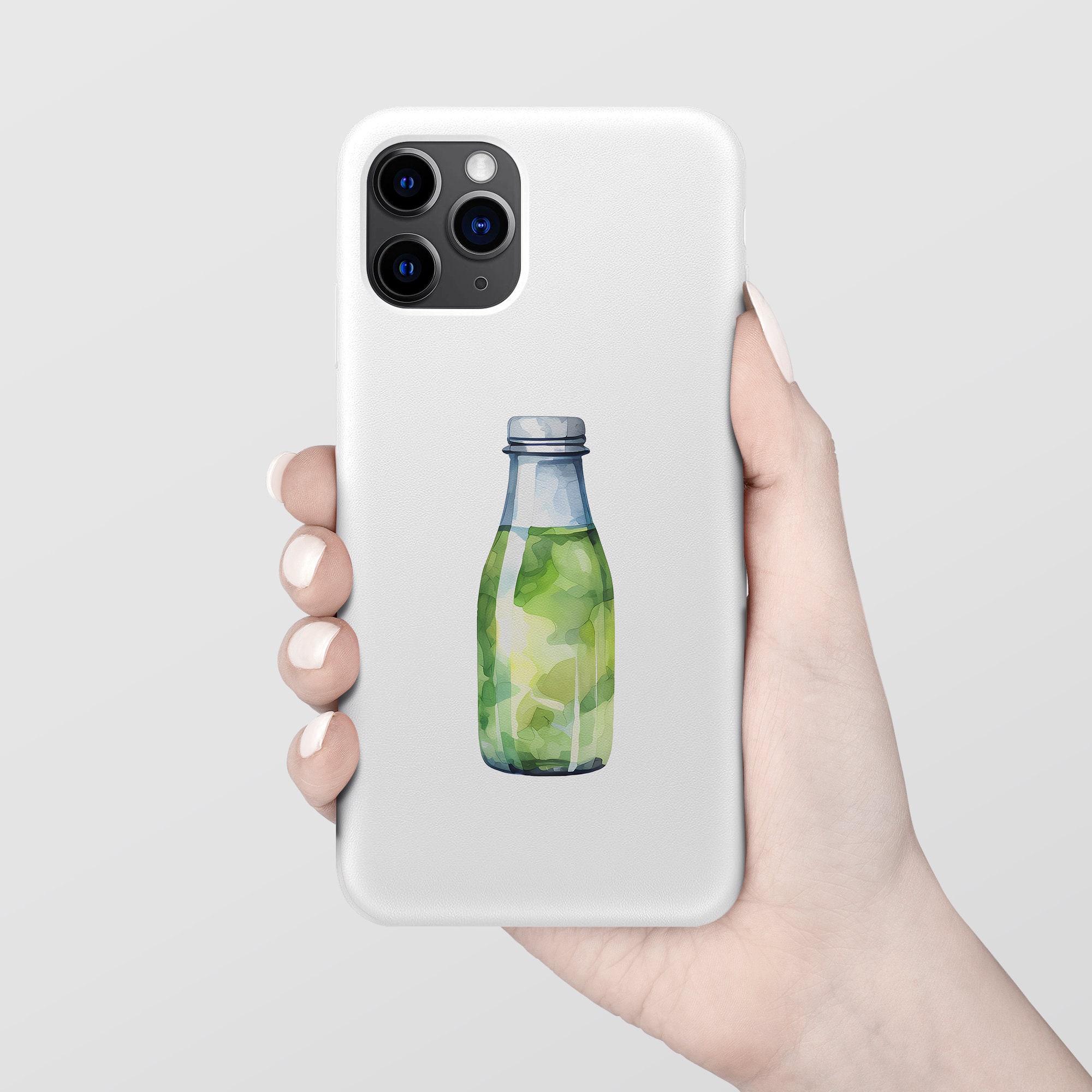 Watercolor Water Bottle Clipart Set - Drink Clipart - Colorful Prints ...