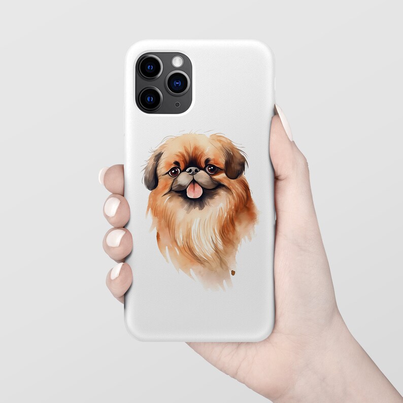 Kawaii Pekingese Dog Clipart Set – Printable PNG Graphics (commercial ...
