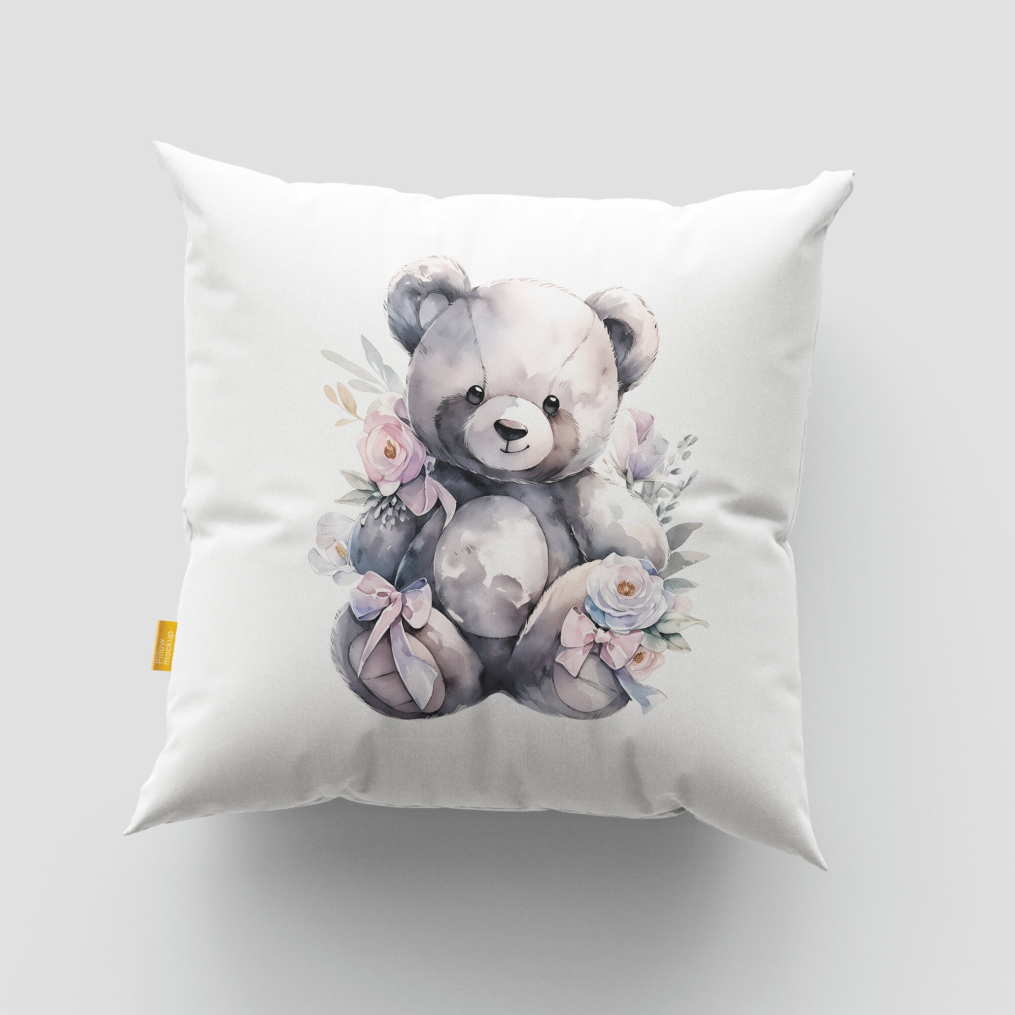 Watercolor Grey Teddy Bear Clipart Set - Teddy Clipart - Grey Bears ...