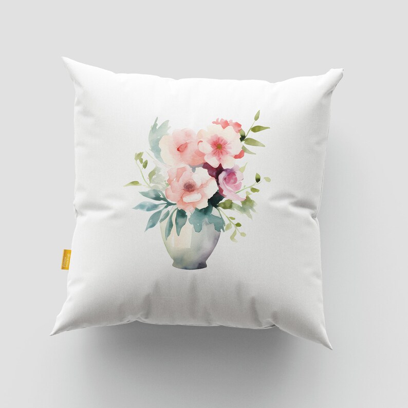 Watercolor Vase Clipart Set - Floral Graphics - Flower Vases - Instant Download PNG, Commercial ...