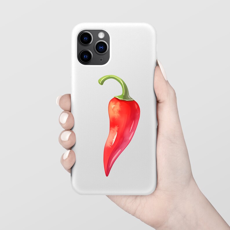 Chili Pepper Clipart Set Spicy Theme Cooking Theme Instant Download PNG ...