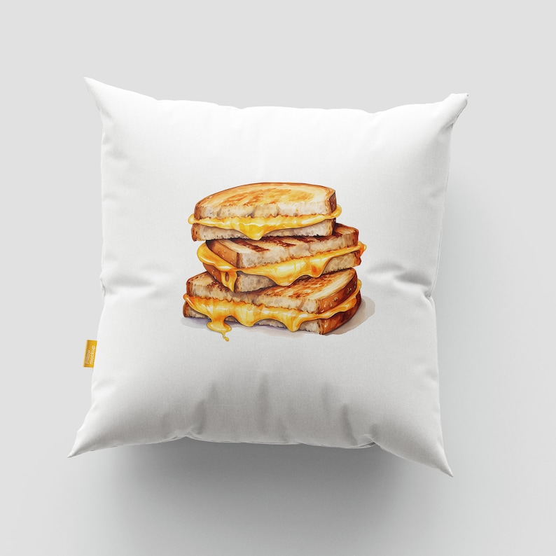 Watercolor Grilled Cheese Clipart Set - Whimsical Comfort Food Clipart ...