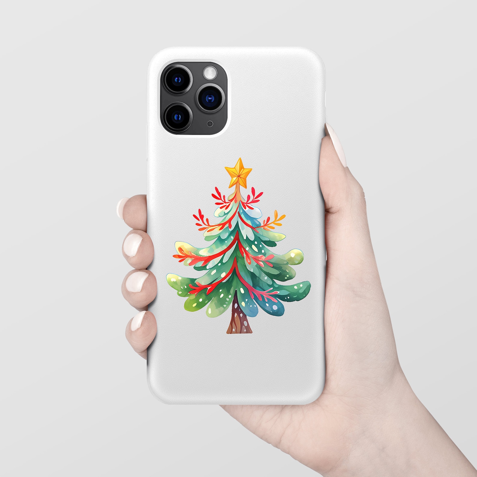 Watercolor Christmas Tree Clipart Set - Holiday Vibes - Winter Magic ...