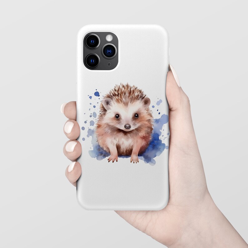 Watercolor Cute Hedgehog Clipart Set - Whimsical Hedgehogs - Cute ...