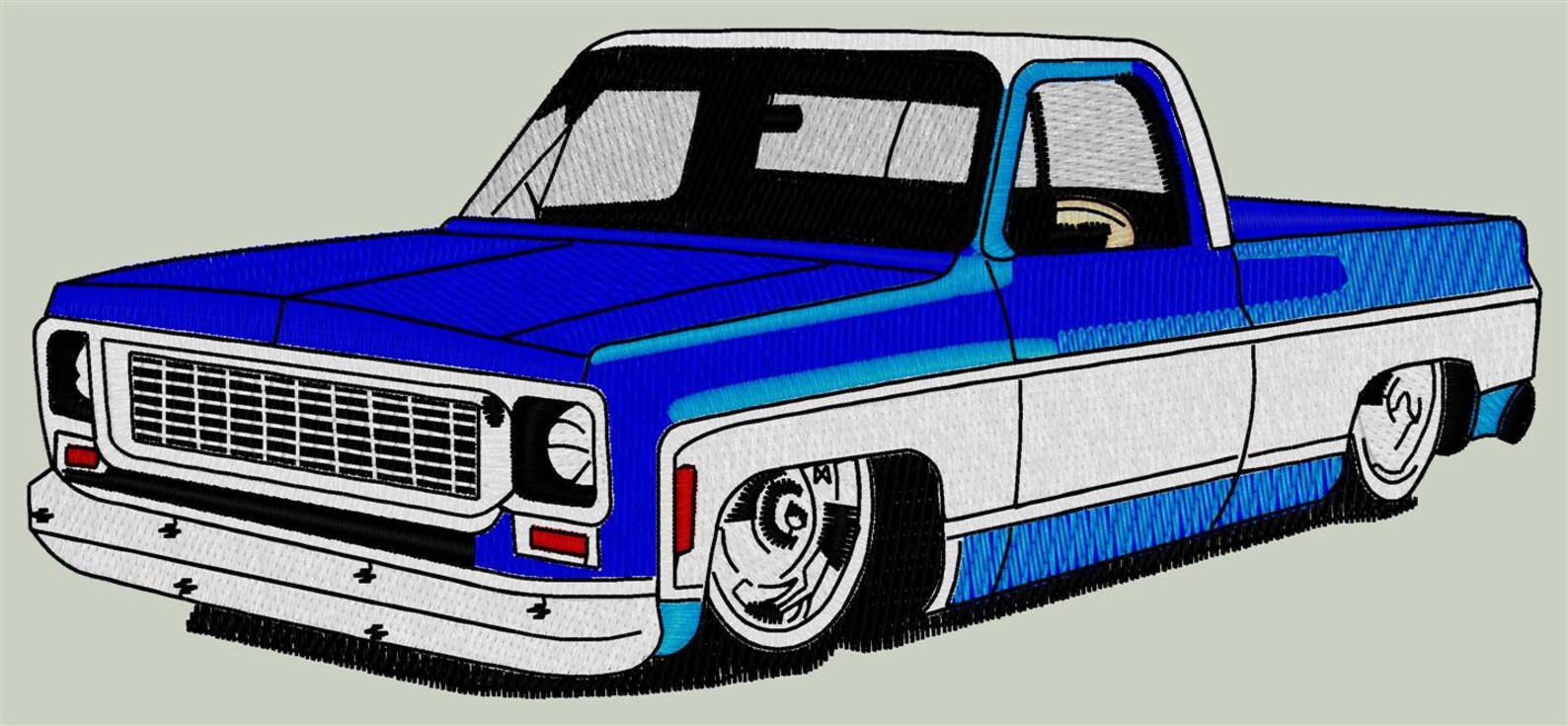 Chevy Truck Digital Download Embroidery File Machine Embroidery Design ...