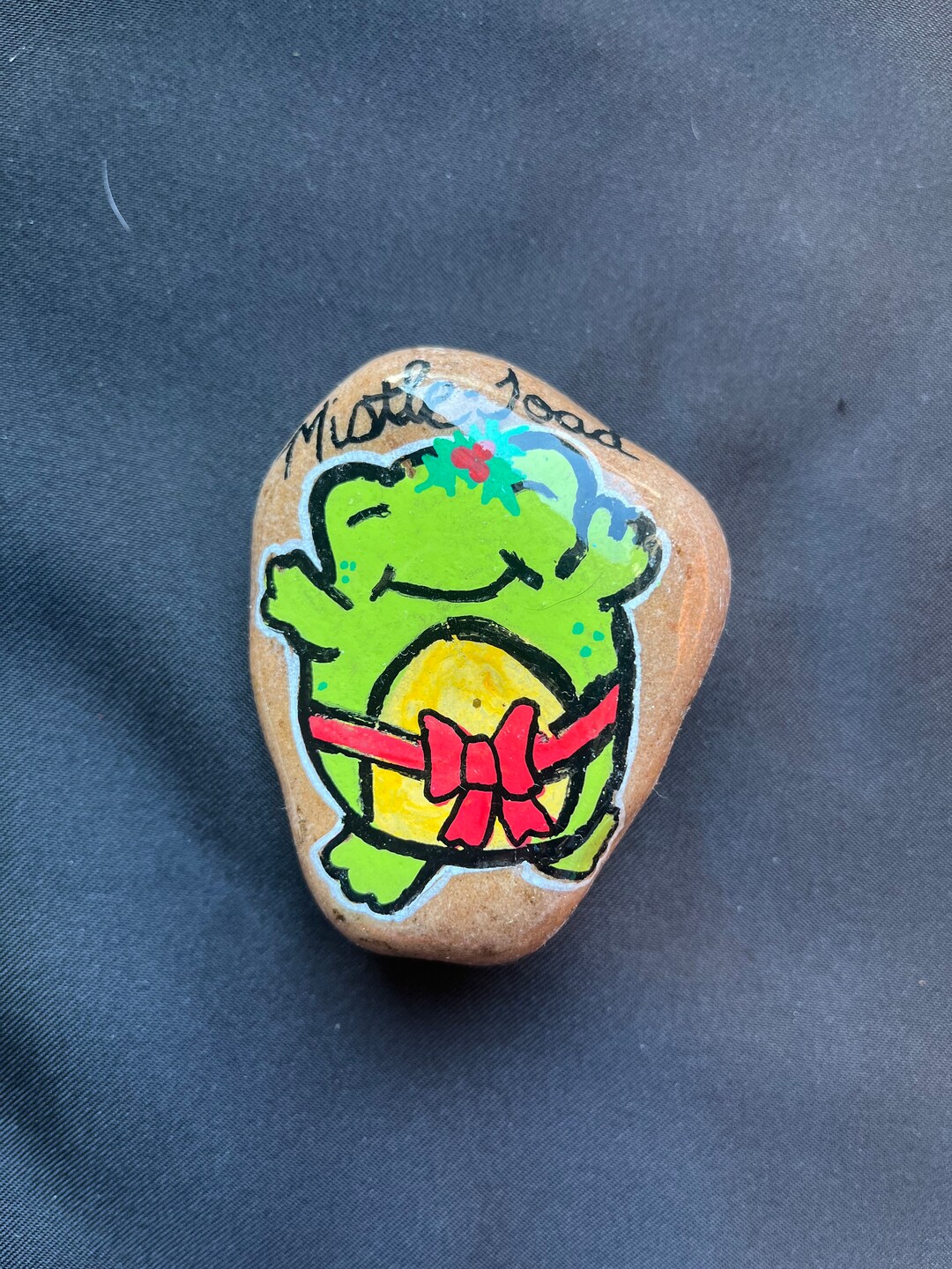 Painted Rock Mistletoad - Etsy