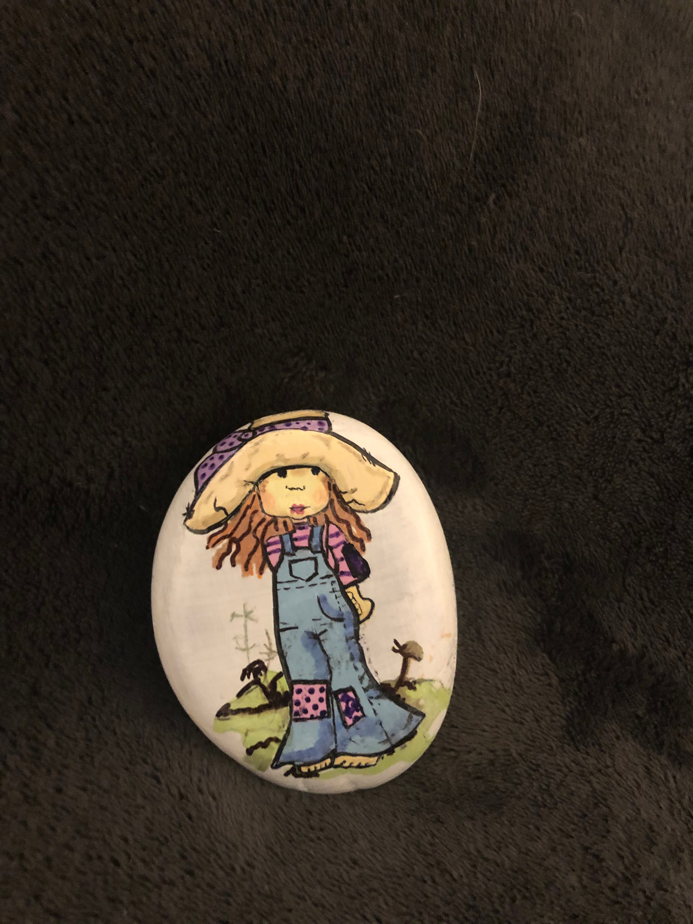 Painted Rock Little Girl - Etsy