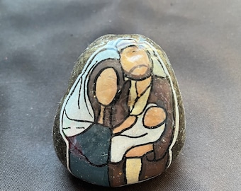 Nativity Scene Painted Rocks Set, Manger Scene, Christmas Painted Rock ...