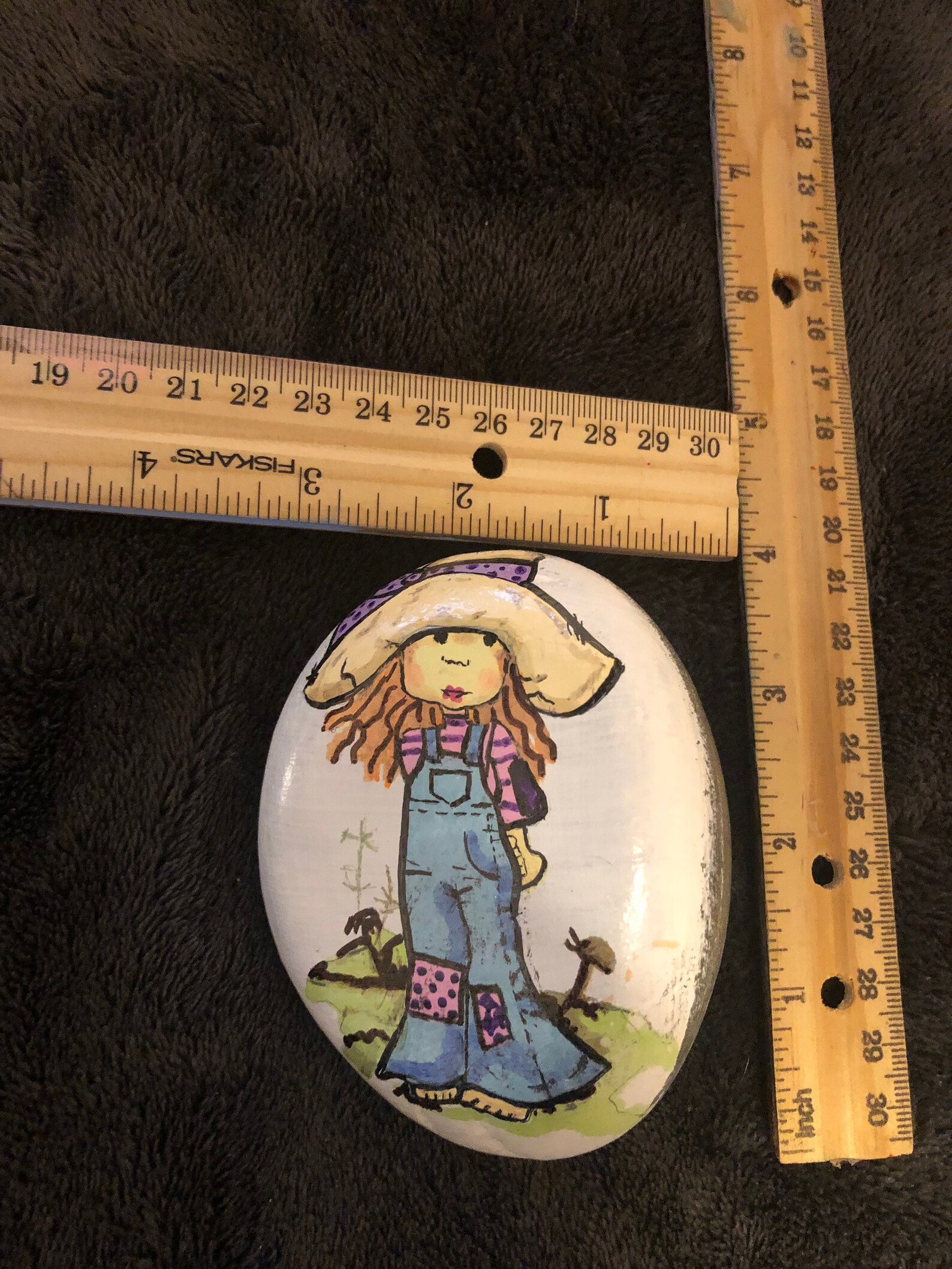 Painted Rock Little Girl | Etsy