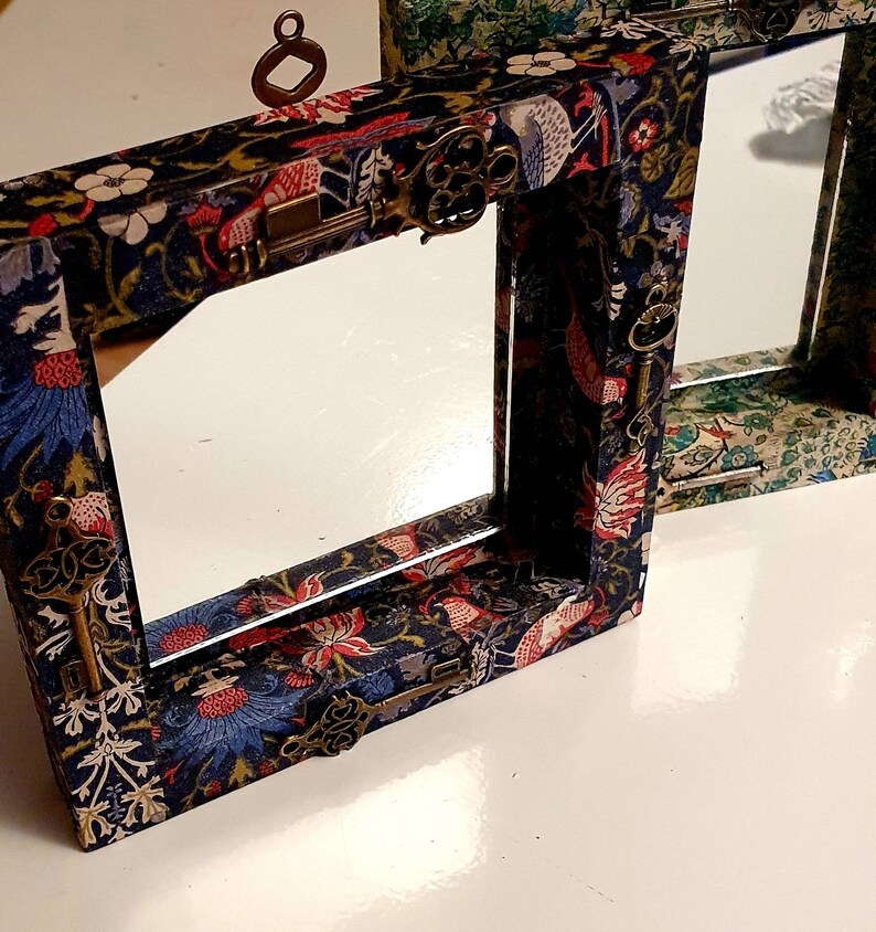 Small Decorated Mirror Decorated Mirror Decoupaged Mirror - Etsy