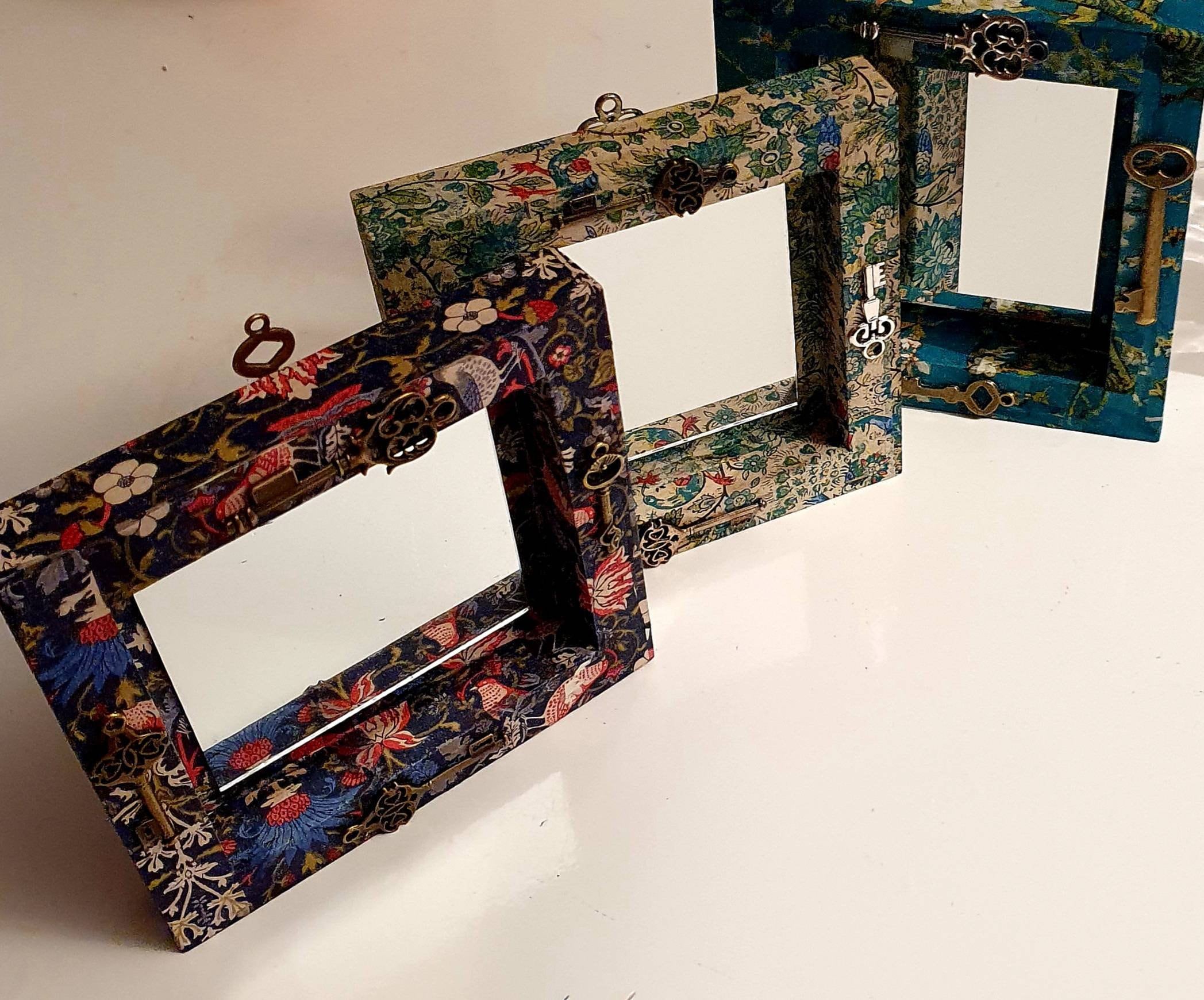 Small Decorated Mirror Decorated Mirror Decoupaged Mirror - Etsy